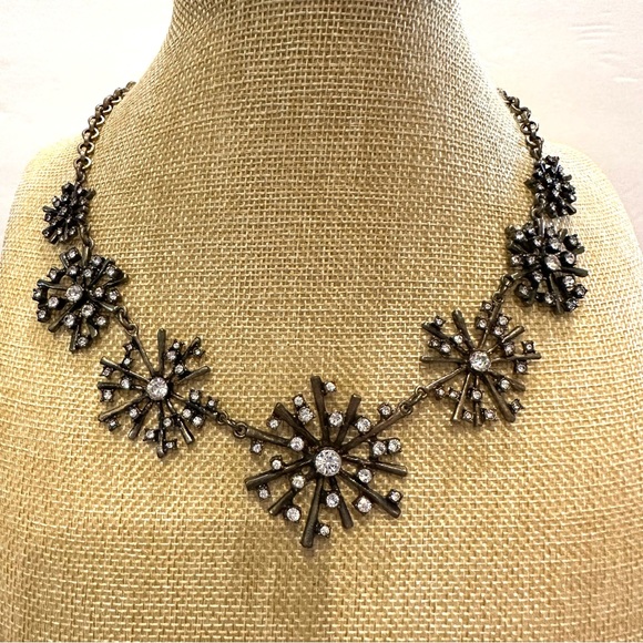 LOFT | Jewelry | Loft Statement Necklace Antique Gold Tone Chain Stars ...